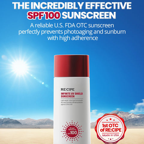 RE:CIPE Infinite UV Shield Sunscreen (SPF 100 PA++++) 50ml – Twenties ...