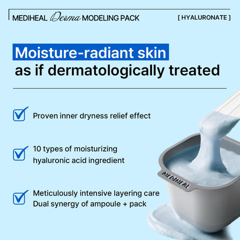 MEDIHEAL Derma Modeling Pack Hyaluronate Moisture 28g – Twenties Beauty