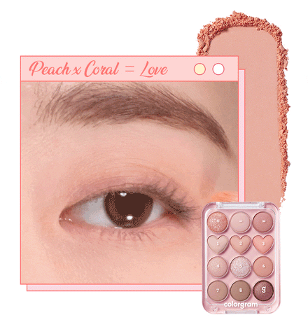 colorgram Peach+Coral Pin Point Eyeshadow Palette 9.9g – Twenties Beauty